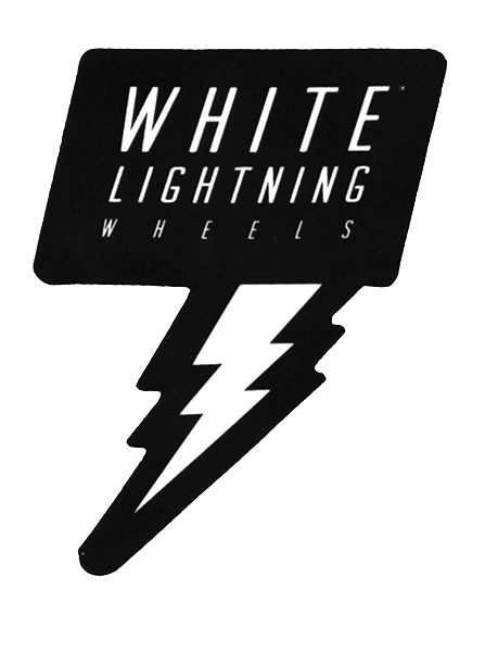 White Lightning Bolt Sticker – Moonshine Mfg